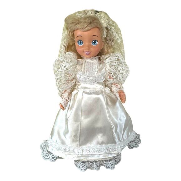 Disney | Toys | Disney Princesscinderella Bride Doll Blonde Hair Blue ...